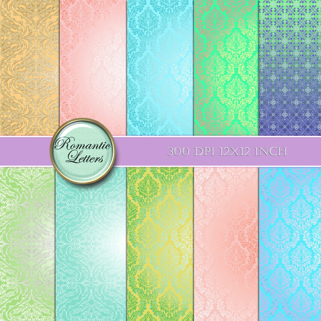 Digital Scrapbook Paper Background Pastel Wallpaper Digital - Etsy