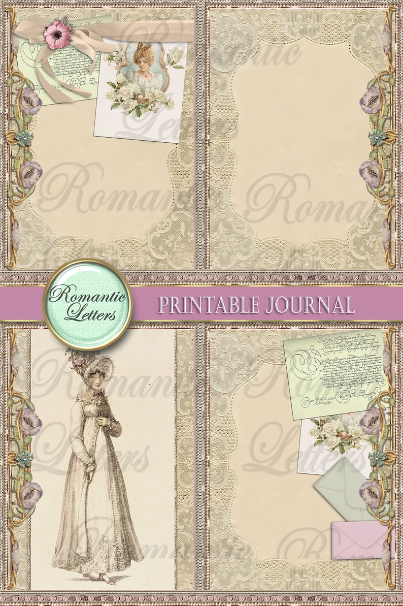 Victorian Printable Junk Journal Kit Printable Scrapbook Paper - Etsy