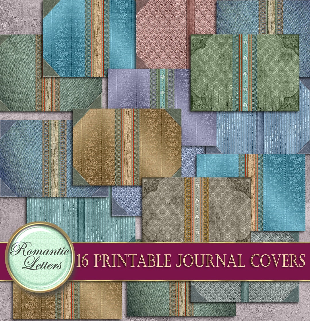 Printable Junk Journal Covers Kit Digital Scrapbook Cover Digital Craft ...
