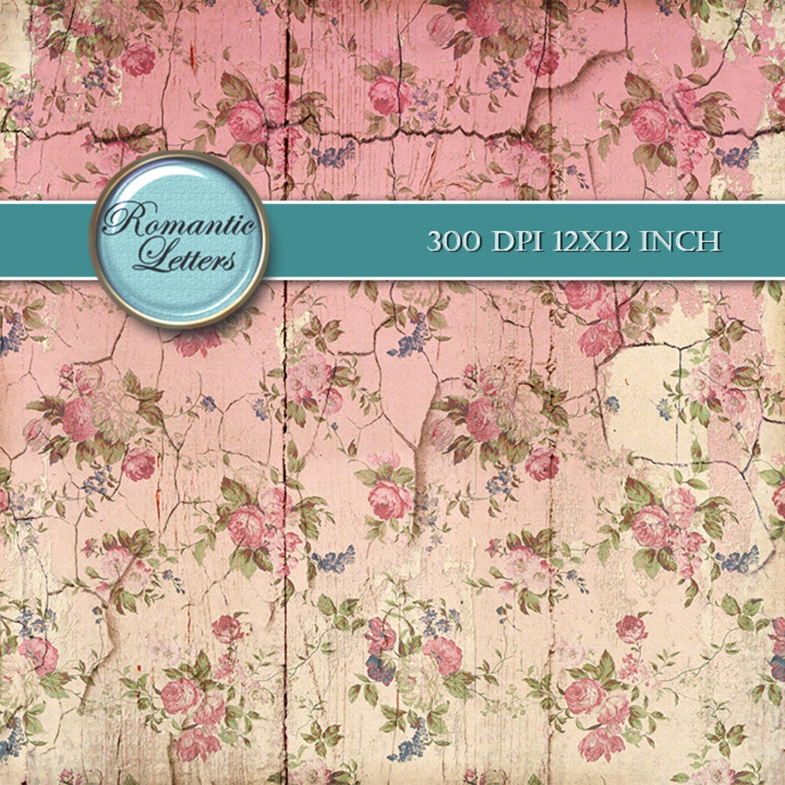 Shabby Chic Digital Scrapbook Paper Pack Pink Floral Digital - Etsy ...