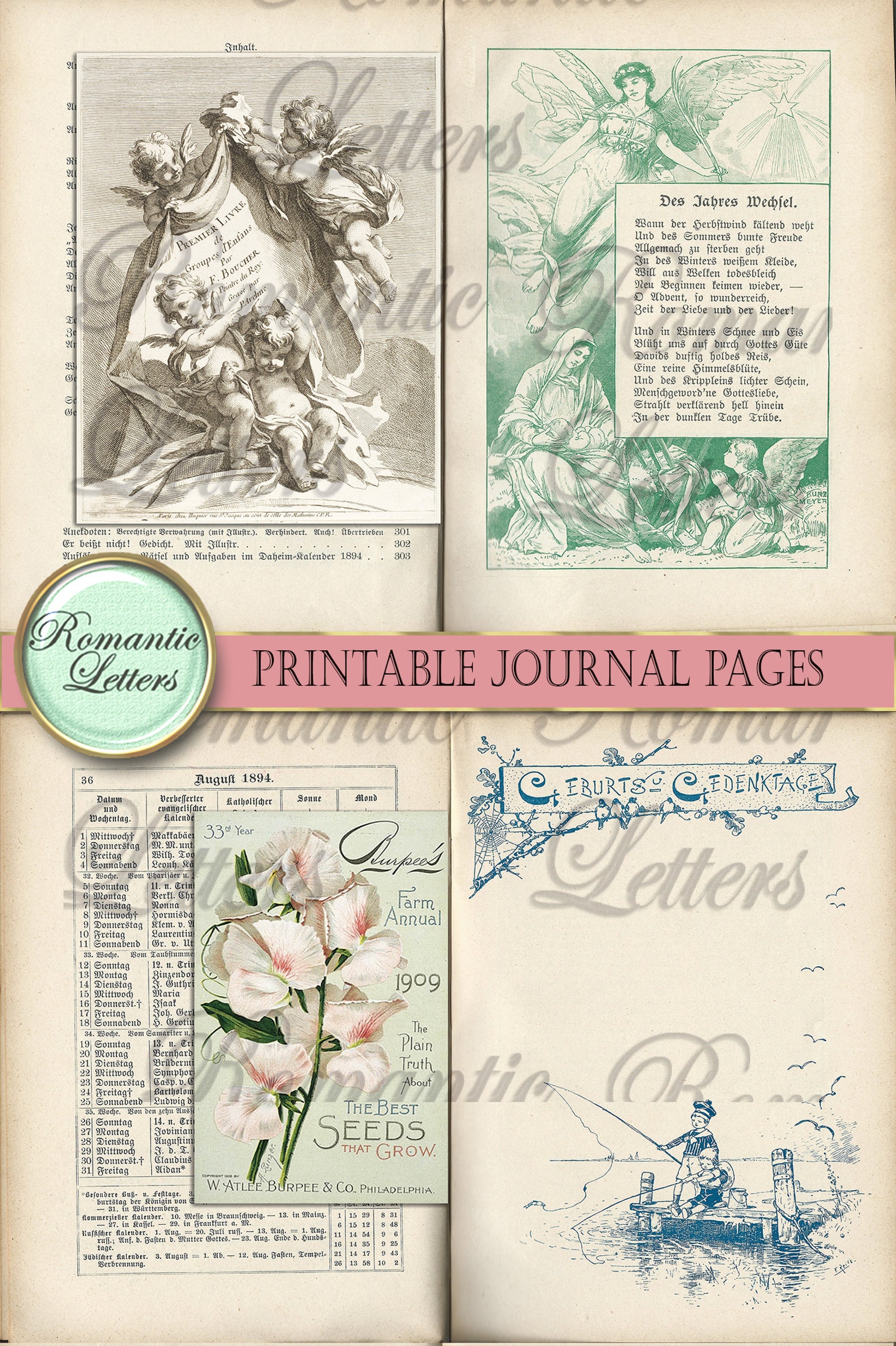 Digital Paper Pack Scrapbook Background Paper Digital | Etsy