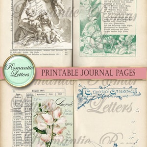 Digital Paper Pack Scrapbook Background Paper Digital Printable Journal ...