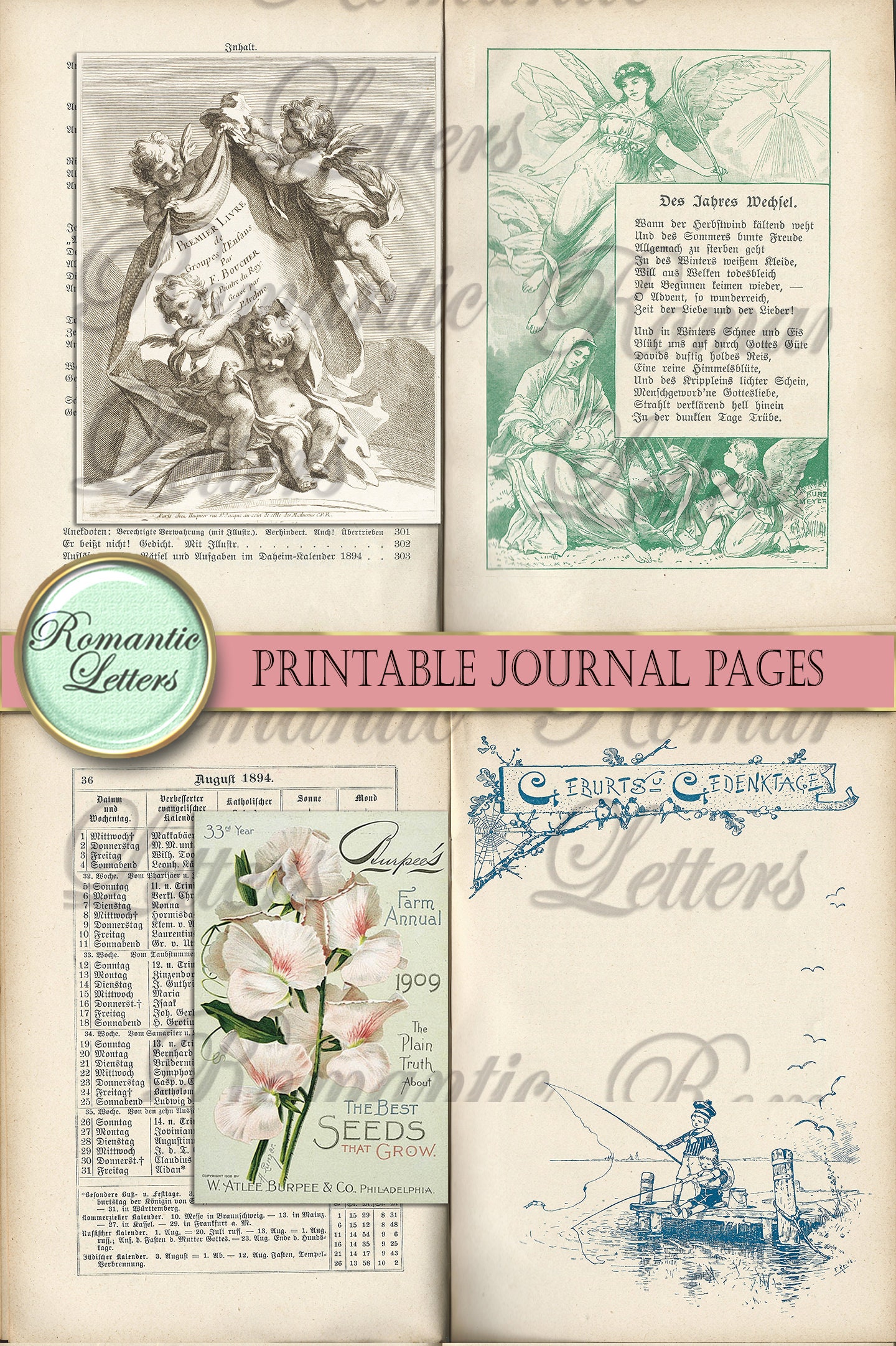 Digital Paper Pack Scrapbook Background Paper Digital | Etsy