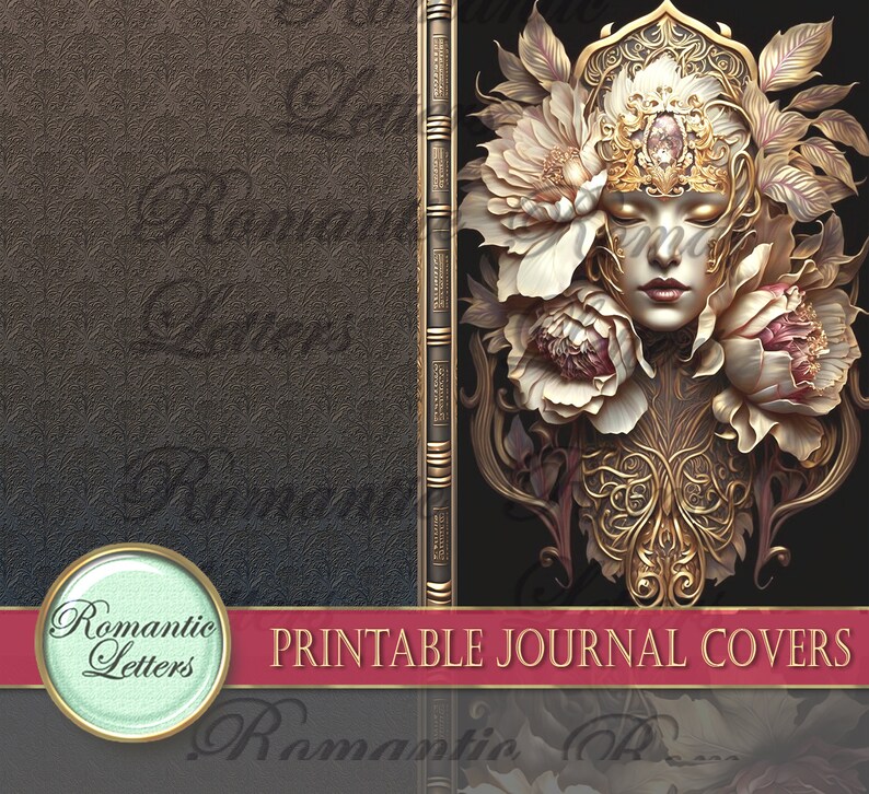 Printable Journal Covers Digital Scrapbooking Baroque - Etsy