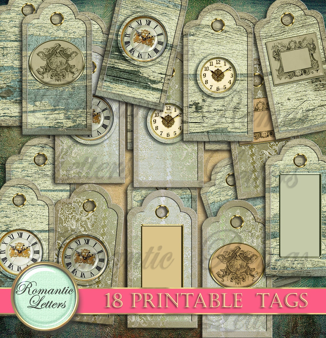 Printable Junk Journal Tags Printable Gift Tags Printable - Etsy