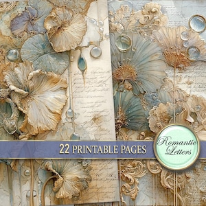 Digital Printable Wedding Scrapbook Paper Pack Junk Journal Pages ...