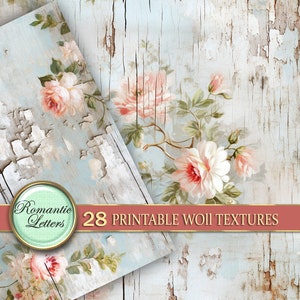 Shabby Chic Digital Scrapbooking Paper Pack Pink Floral Digital ...