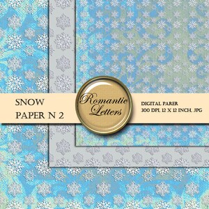 Digital Scrapbook Paper Pack Snow Winter Digital Background Digital ...