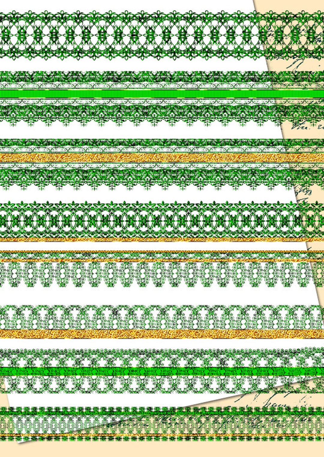 Digital Clipart Borders Gold Lace Digital Borders Digital Clip Art Gold ...