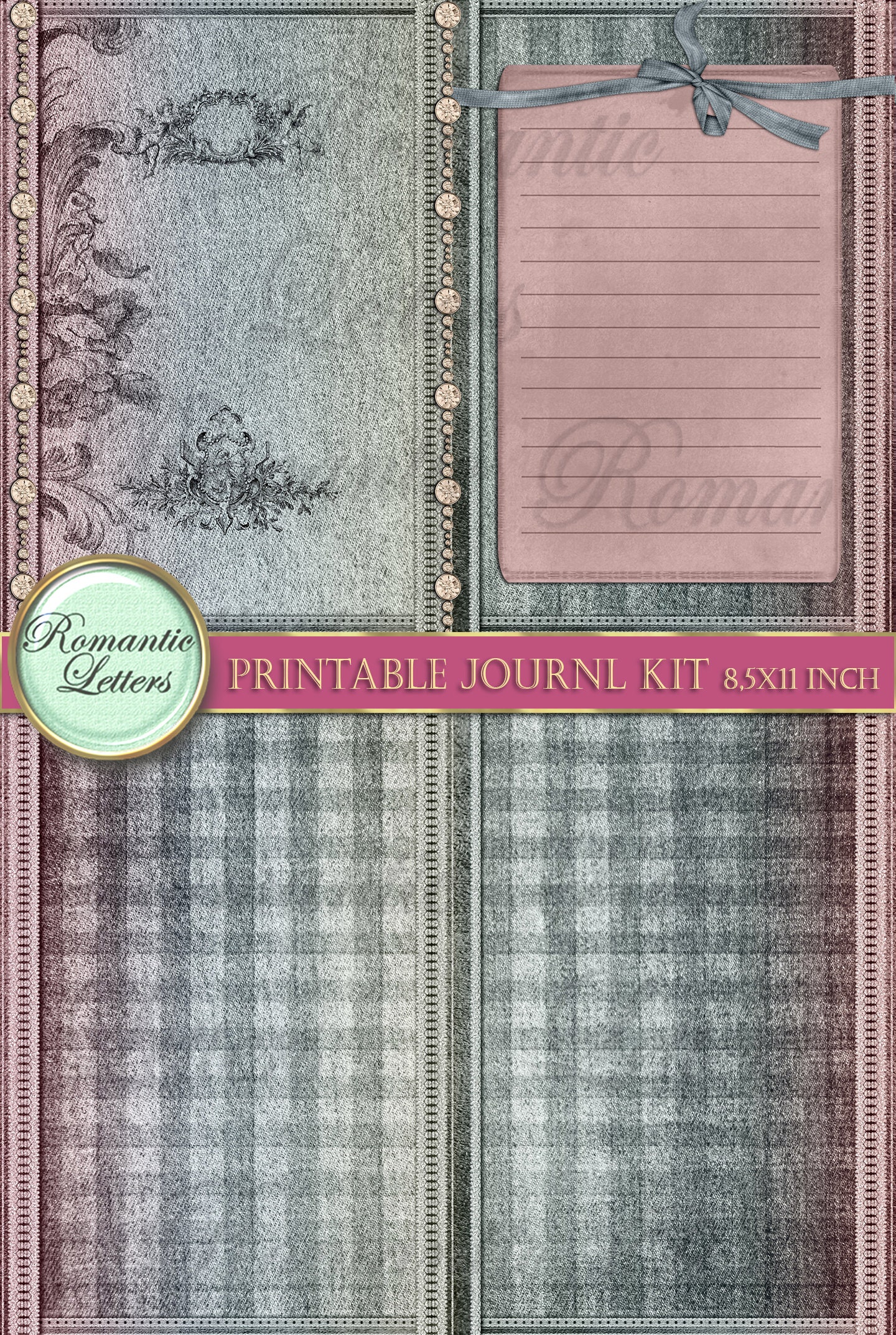 Printable Junk journal kit Victorian digital scrapbooking | Etsy