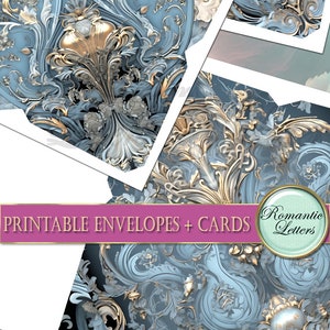Printable Envelopes Cards Baroque Scrapbook Printable Junk Journal ...