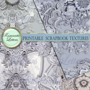 Digital Paper Lace Wedding Scrapbook Printable Paper Pack Digital ...