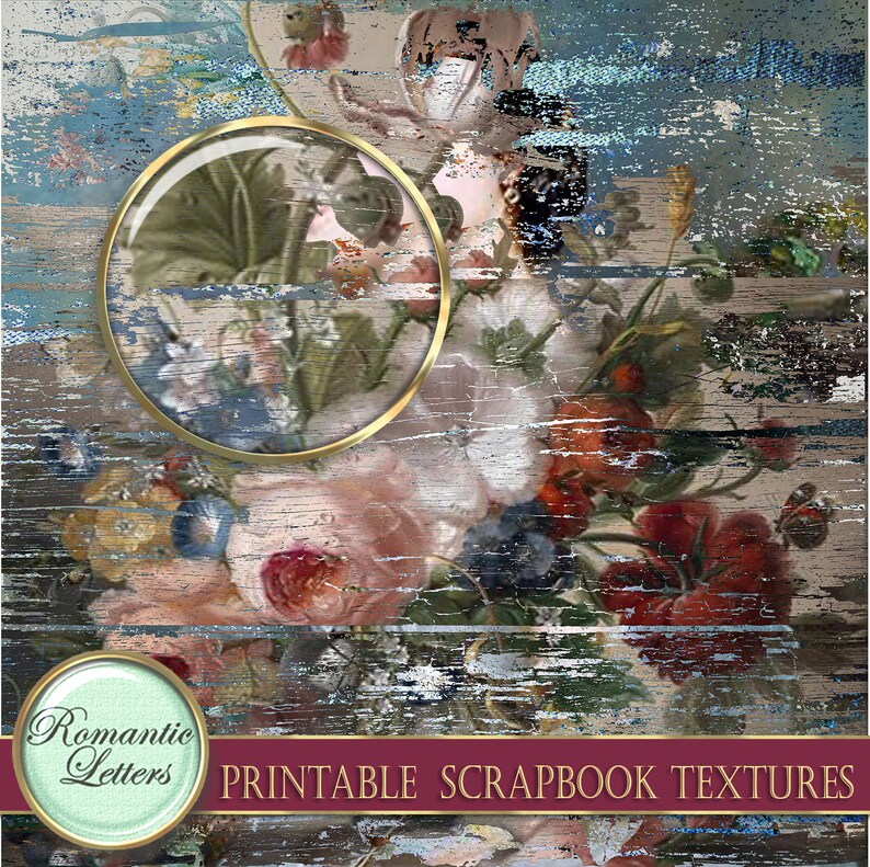 Baroque Digital Printable Scrapbook Paper Background Floral - Etsy