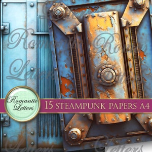 Steampunk Printable Paper Pack Digital Scrapbook Printable Journal ...