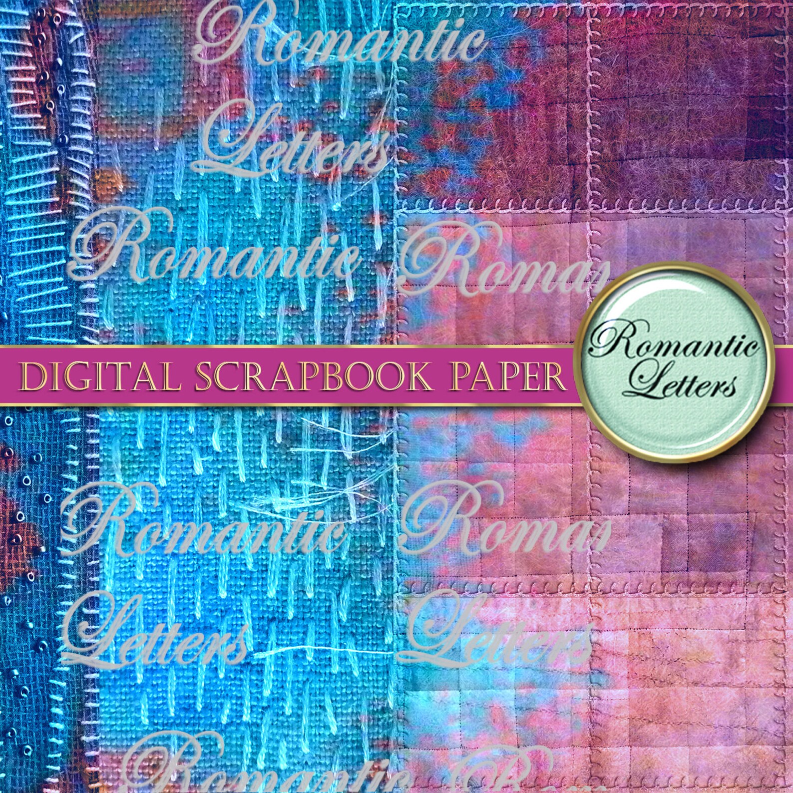 Digital Printable Scrapbook Paper Pack Background Download Fabric ...