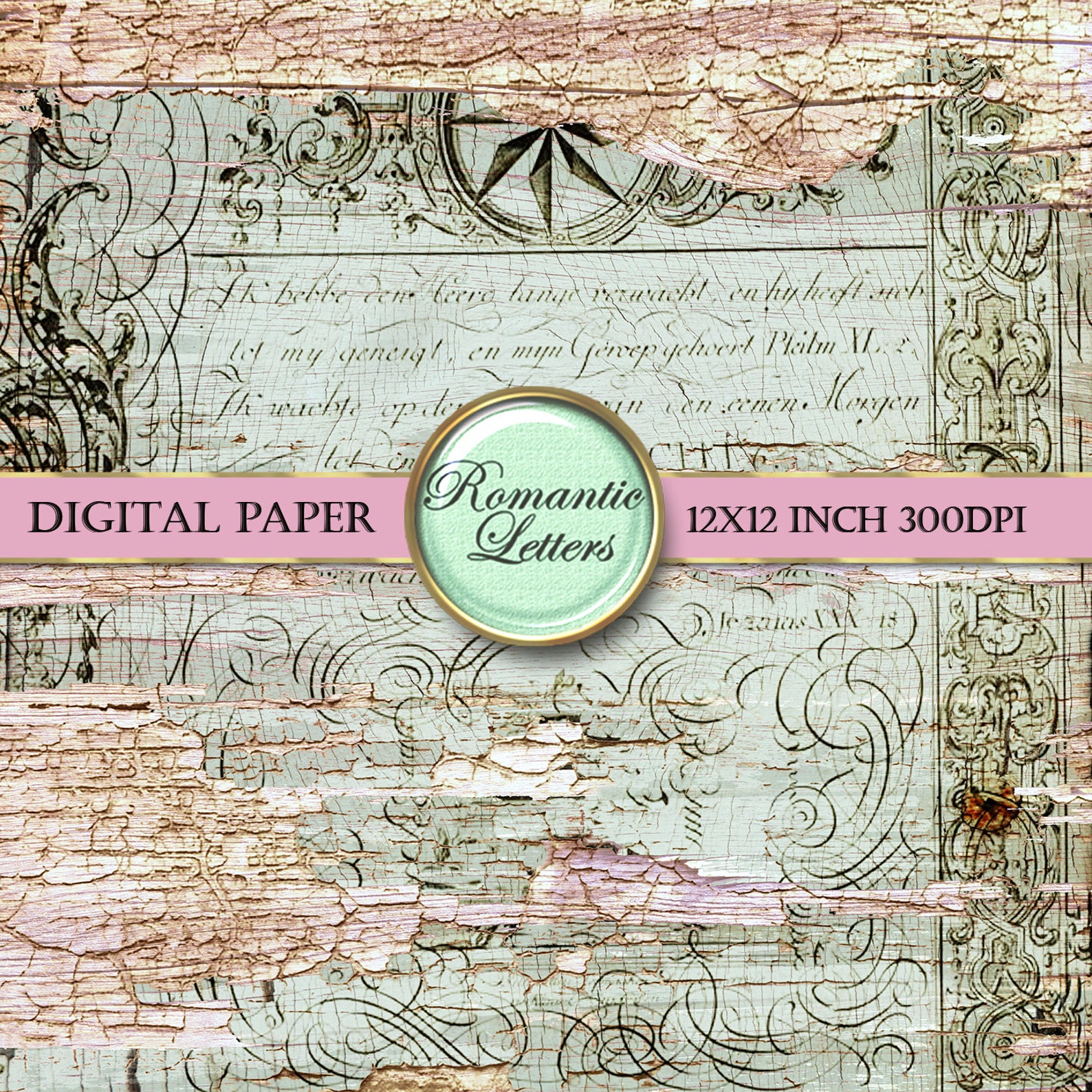 Shabby Wood Digital Scrapbook Paper Pack Digital Background Shabby Chic ...