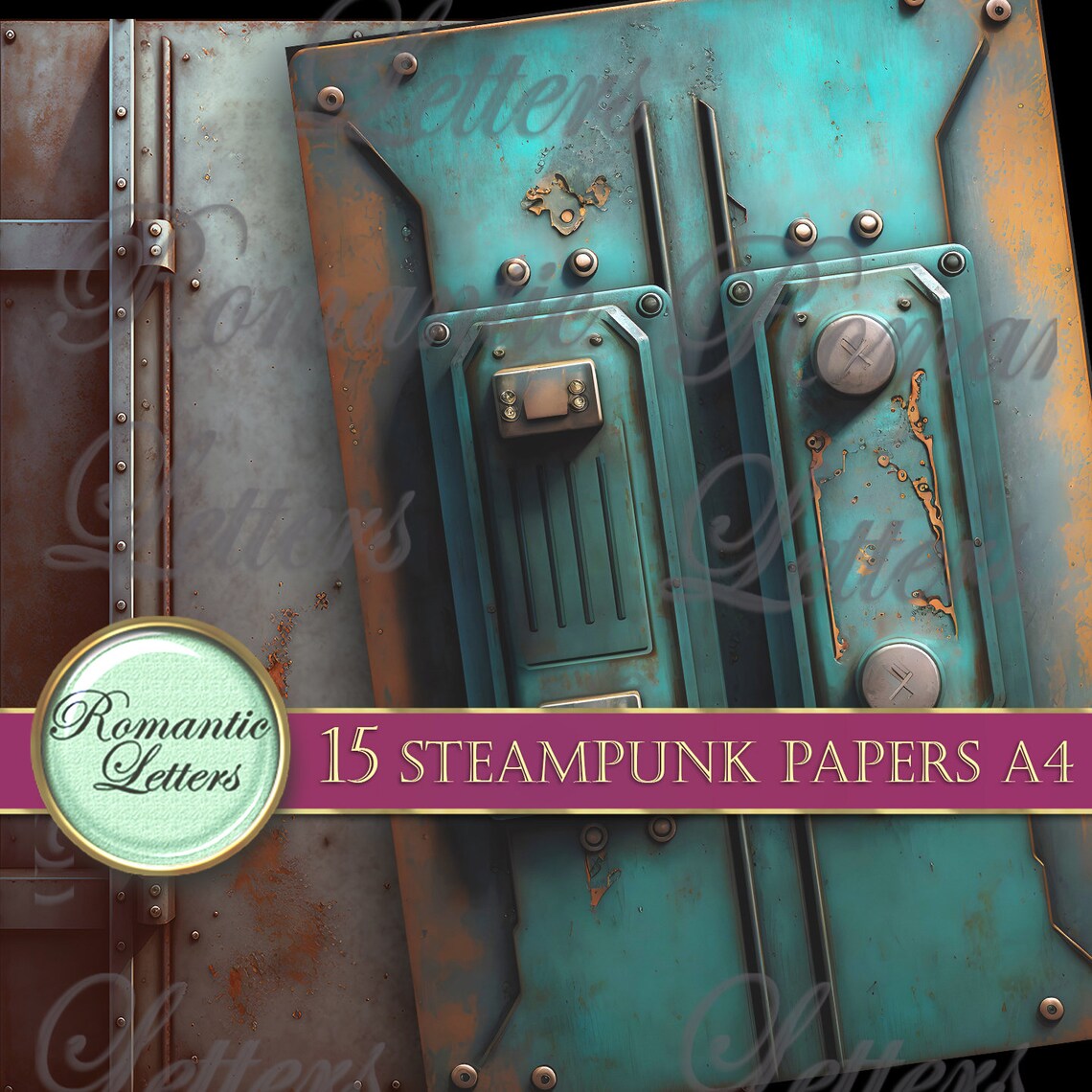 Steampunk Printable Paper Pack Digital Scrapbook Printable - Etsy