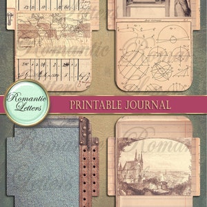 Printable Junk Journal Kit Digital Scrapbooking Paper Printable Journal ...