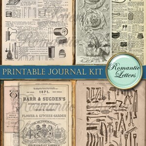 Digital Paper Pack Scrapbook Background Paper Digital Printable Journal ...