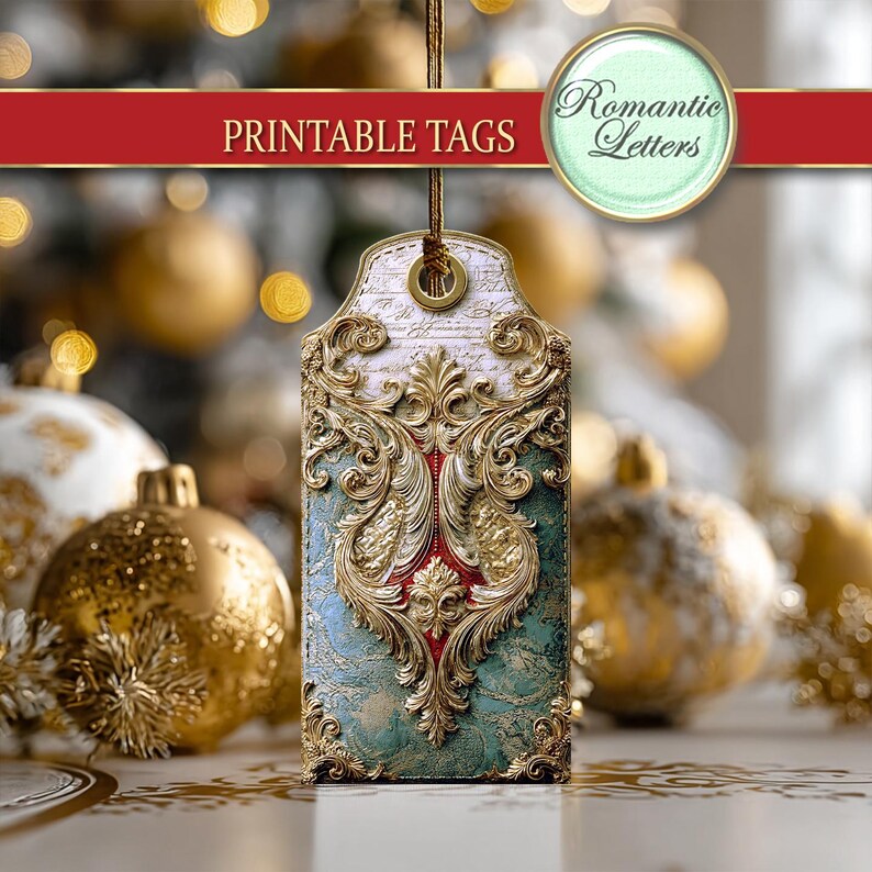 Digital Christmas Gift Tags Printable Christmas Cards Digital Victorian ...
