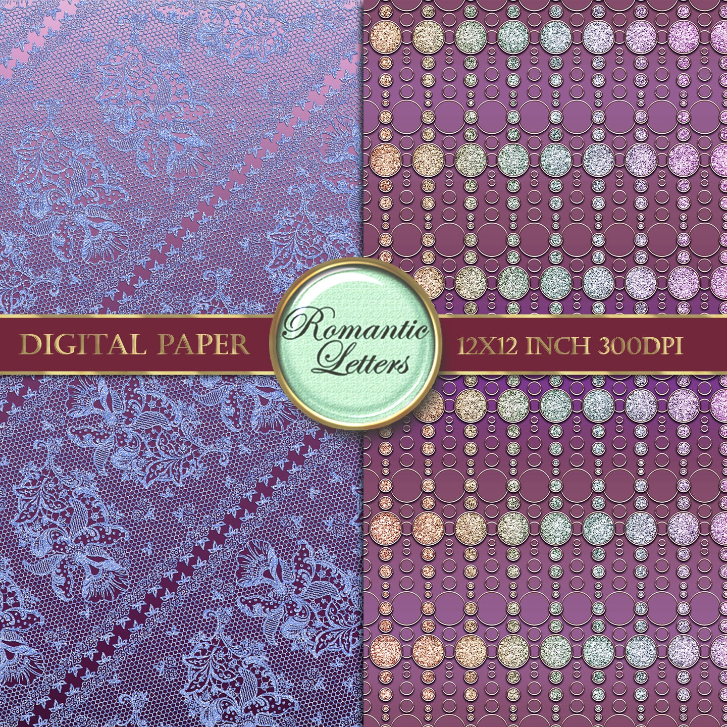 Gold damask digital paper pack digital scrapbook album paper | Etsy