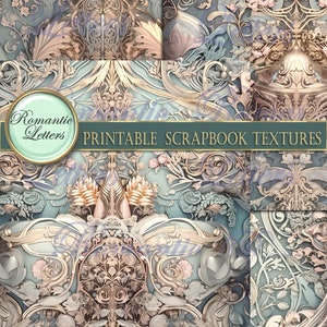 Digital Paper Damask Scrapbook Printable Paper Pack Digital Texture ...