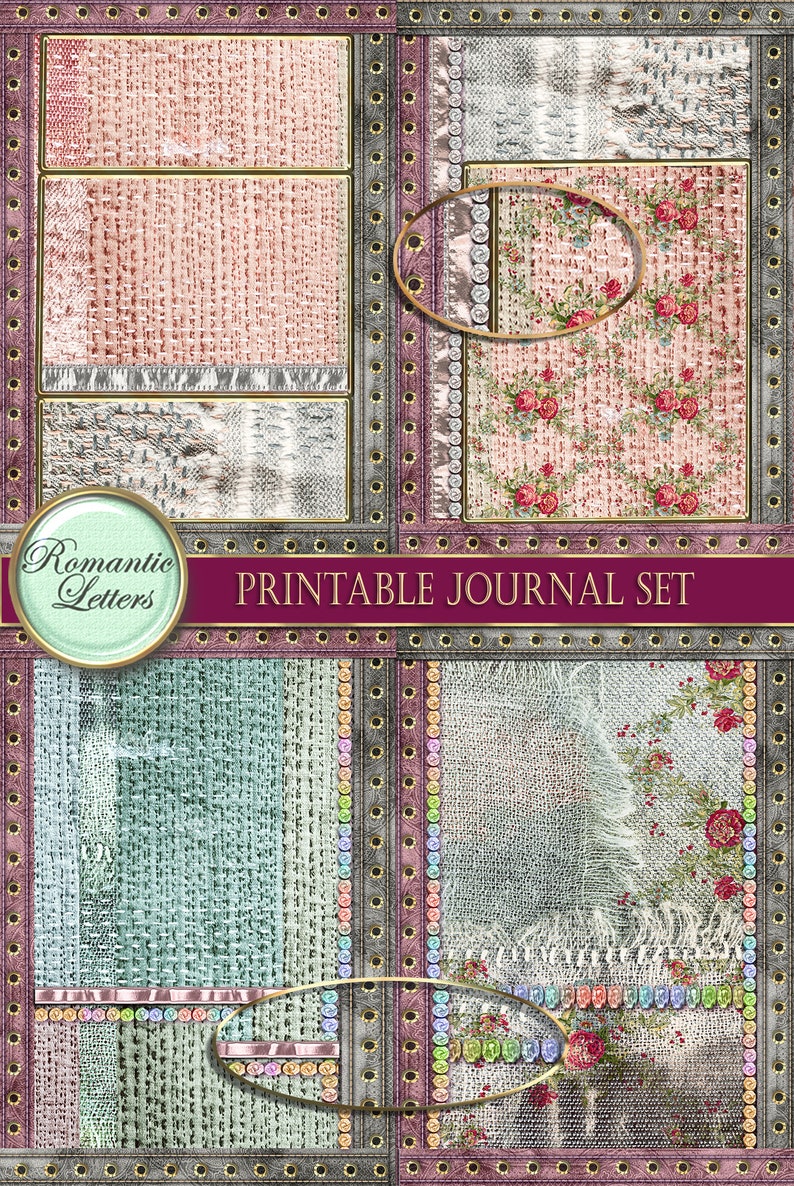 Printable Junk Journal Pages Digital Scrapbook Background | Etsy