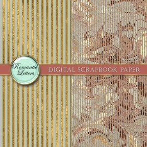 Digital Paper Wood Digital Scrapbook Paper Gold Glitter Digital ...