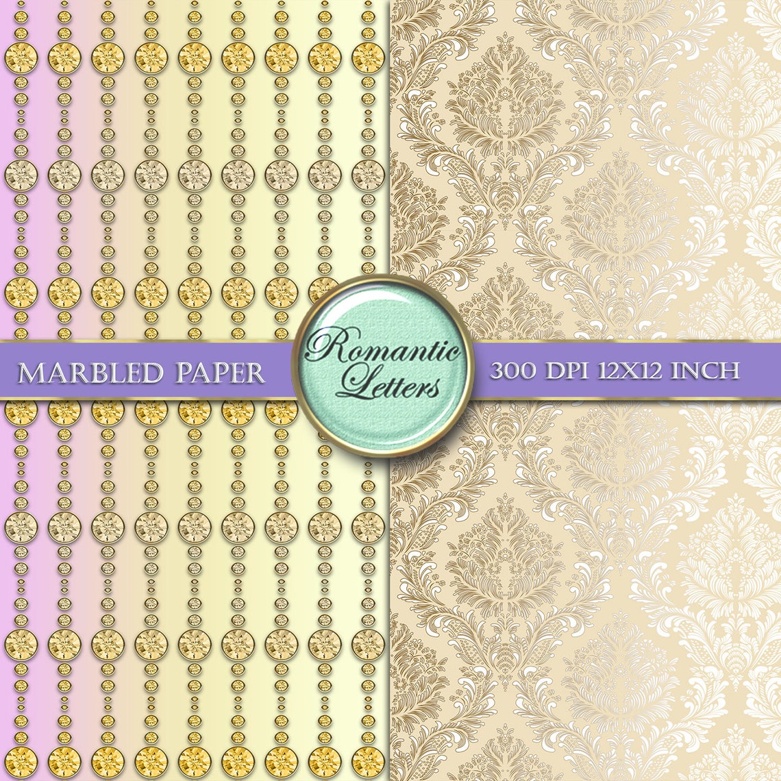 Digital Scrapbook paper wedding digital background paper pack | Etsy