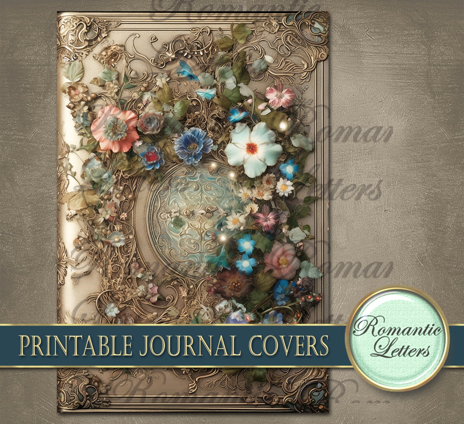 Printable Journal Covers Digital Scrapbooking Printable Junk Journal ...