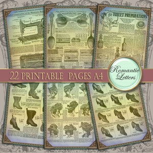 Printable Victorian Magazine Pages Digital Printable Paper Vintage ...