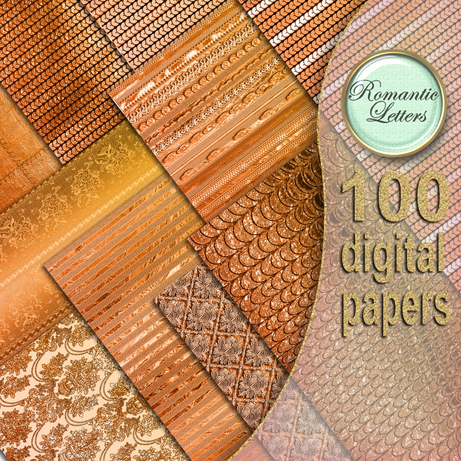 100 Digital Papers Printable Texture Digital Scrapbooking - Etsy