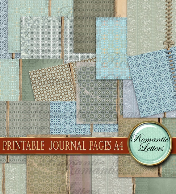 Printable Junk Journal Pages Printable Old Journal Paper Craft | Etsy