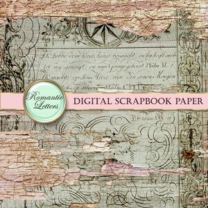 Shabby Digital Scrapbook Paper Pack Digital Background Shabby Chic ...