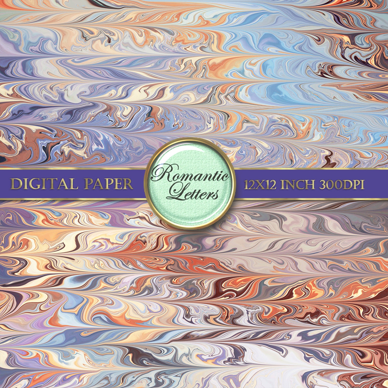 Marbled Digital Paper Pack Digital Scrapbook Background | Etsy