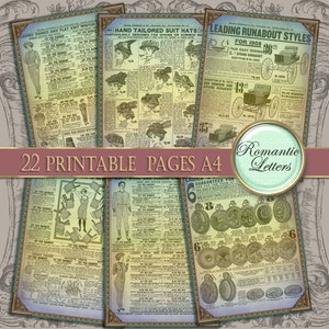 Printable Victorian Magazine Pages Digital Printable Paper Vintage ...
