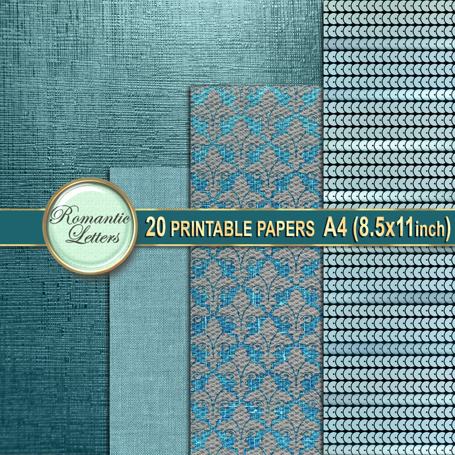 Digital Printable Scrapbook Paper Pack Journal Pages Backgrounds ...