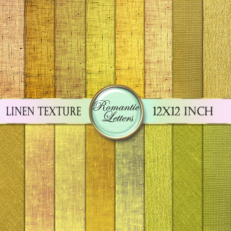 Linen Burlap Digital Paper Pack Digital Paper Yellow Digital - Etsy