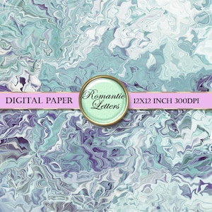 Marbled Digital Paper Pack Digital Scrapbook Background Printable ...