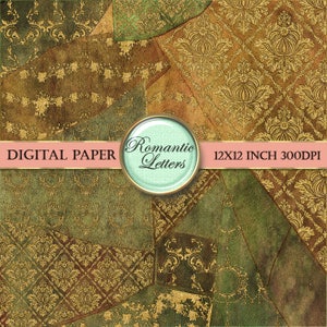 Vintage Digital Paper Pack Scrapbook Album Background Paper Printable ...