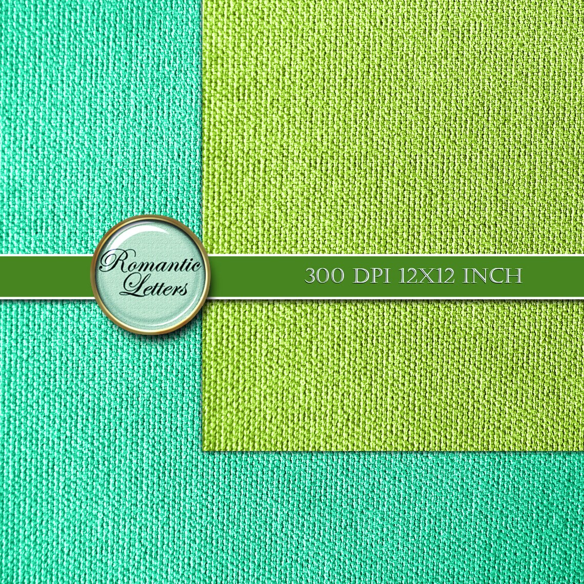 Green Linen Digital Paper Pack Digital Scrapbooking Linen - Etsy