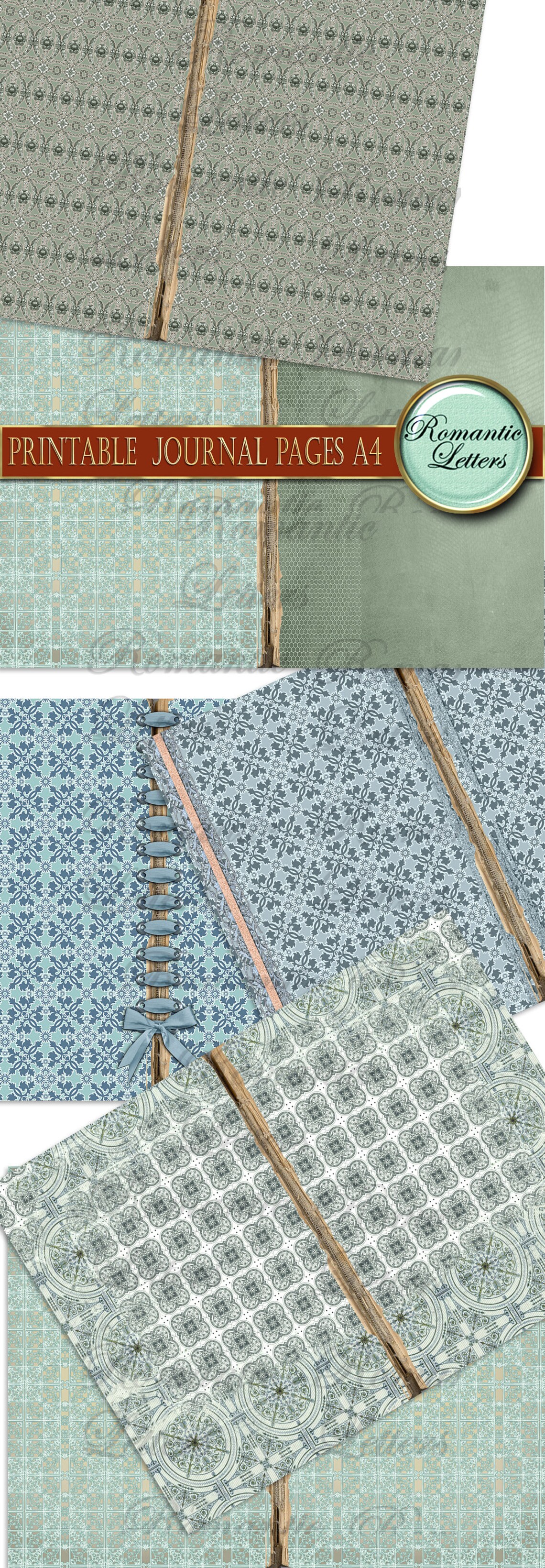 Printable Junk Journal Pages Printable Old Journal Paper Craft - Etsy