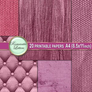 Digital Printable Linen Texture Digital Scrapbook Paper Pack Journal ...