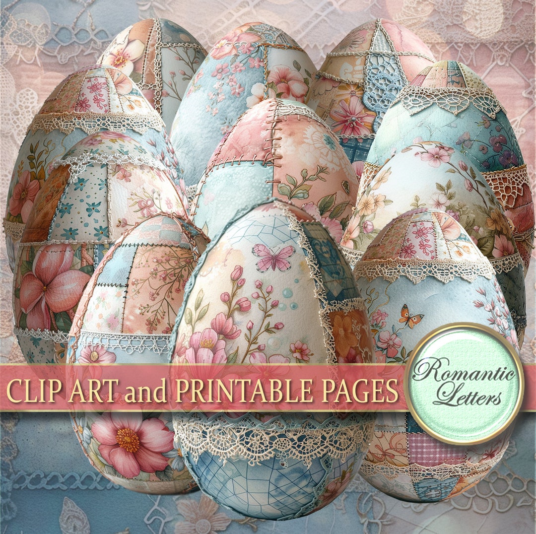Easter Egg Clip Art Digital Easter Clipart Easter Party Decoration ...