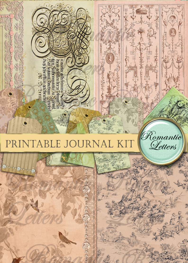 Junk Journal Kit Printable Junk Journal Paper Craft Instant Download ...
