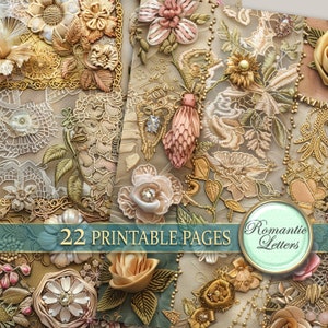 Digital Printable Scrapbook Paper Pack Junk Journal Paper Patchwork ...