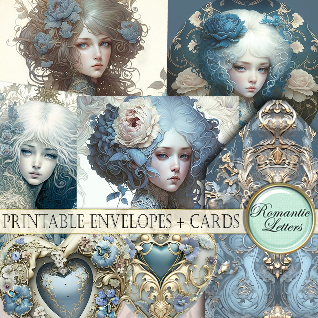 Printable Envelopes Cards Baroque Scrapbook Printable Junk Journal ...