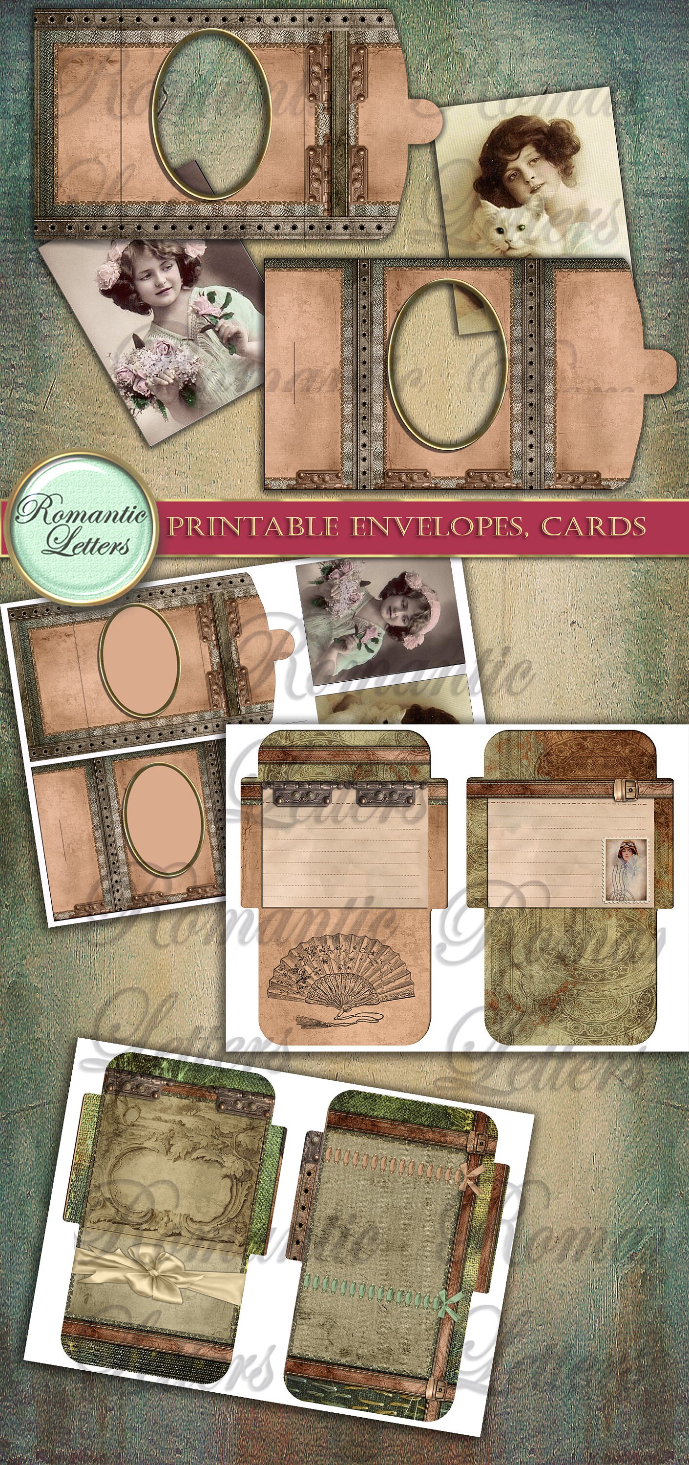 Printable Vintage Envelopes Printable Pfoto Cards Printable - Etsy Canada