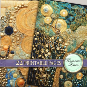 Digital Printable Scrapbook Paper Pack Junk Journal Pages Fabric ...