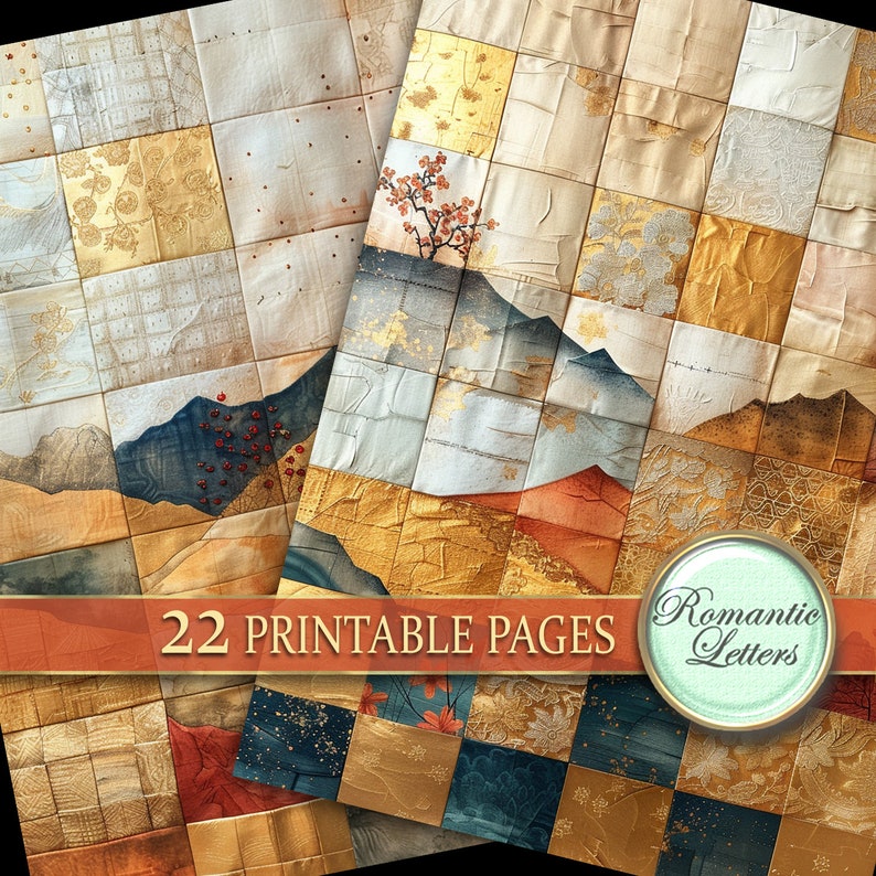 Digital Printable Scrapbook Paper Pack Junk Journal Paper Patchwork ...